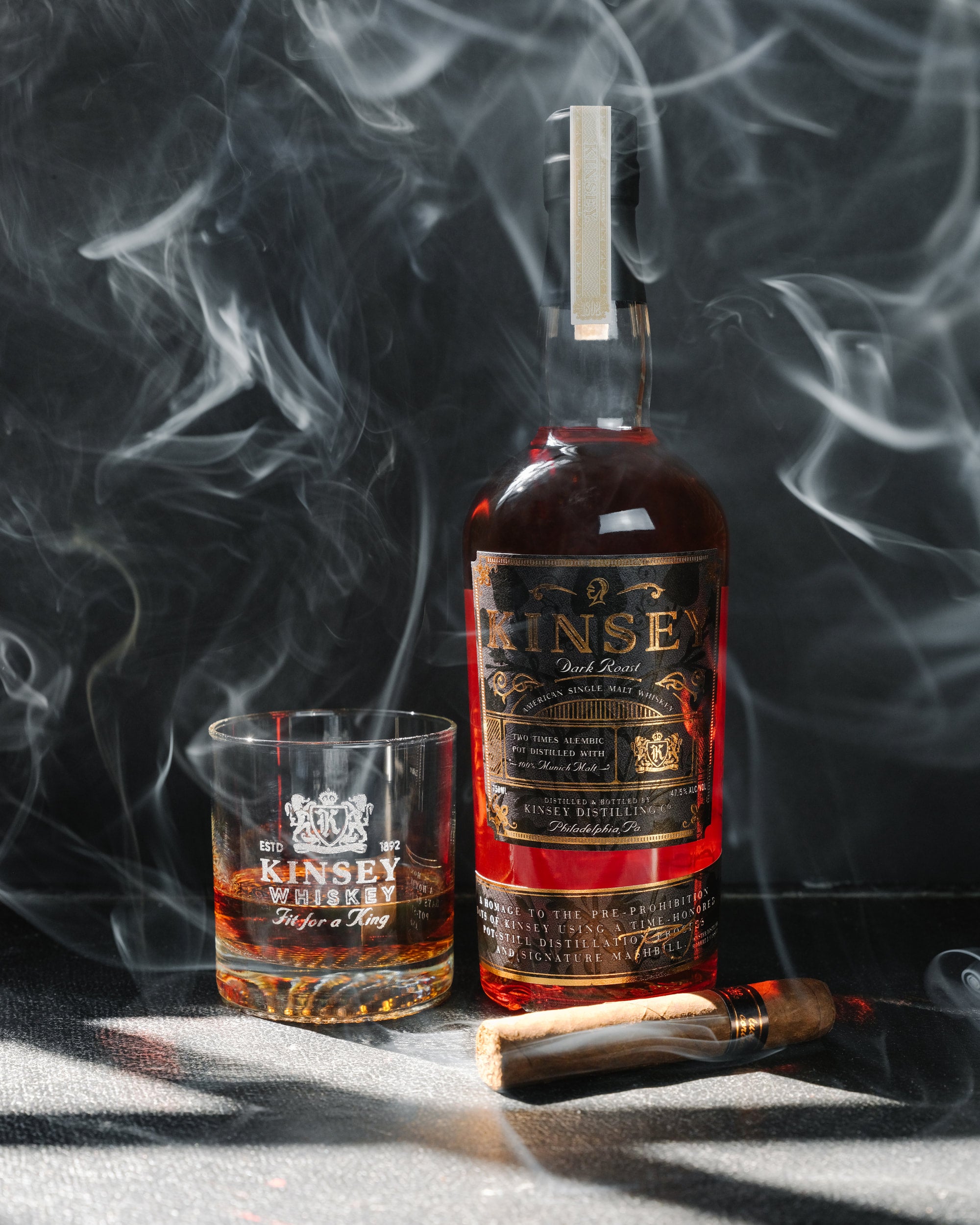 Kinsey Dark Roast American Single Malt Whiskey | New Liberty Distillery
