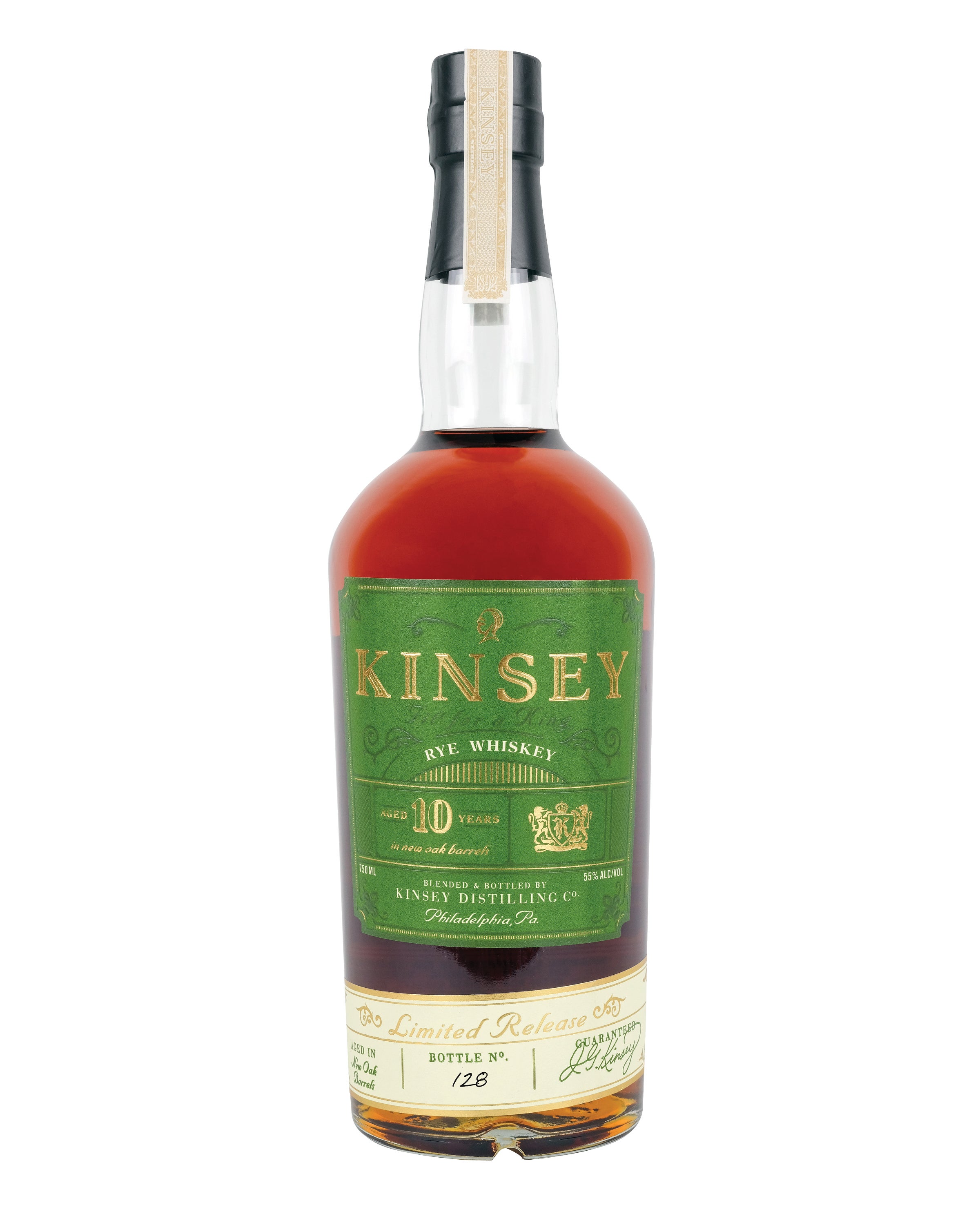 Kinsey Rye Whiskey Aged 10 Years - Cask Strength | New Liberty Distillery